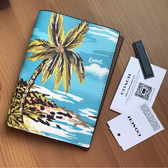 Coach | Accessories | Coach Passport Case With Hawaiian Print | Poshmark